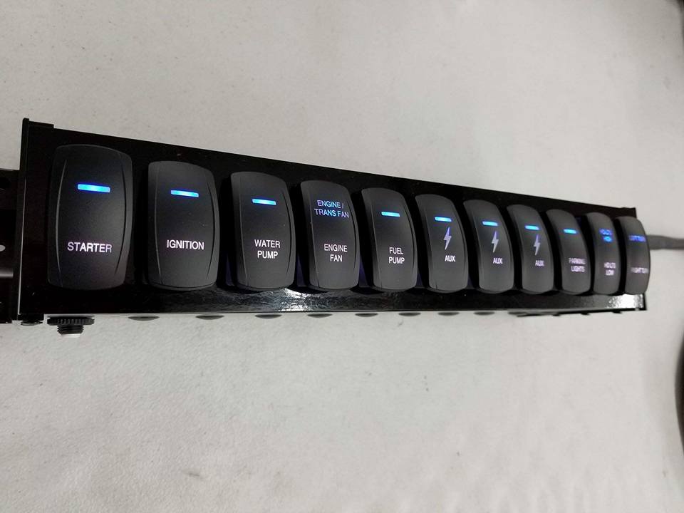 RaceWire Solutions 11 Switch Panel for Leash Street / Strip Board ...